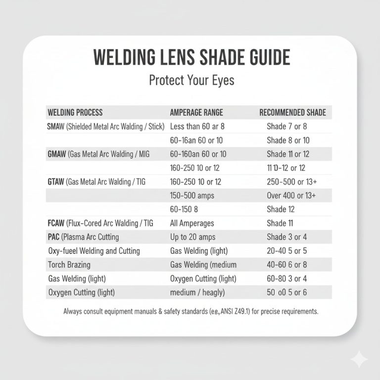 🏅Welding Helmet Lens Shade Guide With Chart for Maximum Safety - December